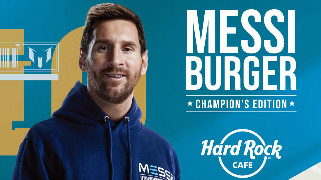 W杯開幕にあわせてスペシャルソースをプラスしたリオネル・メッシ考案の「MESSI BURGER CHAMPIONS EDITION」、「ハード ...