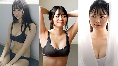 NMB48の新グラビア女王候補・黒田楓和が170cmの高身長の圧巻ボディを水着で披露! 「週プレ」に初登場～「スポーティな水着初めて着て新鮮！ くだものもいっぱい食べれました」 - ネタとぴ