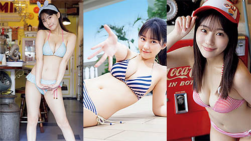 「3年C組は不倫してます。」で担任と不倫するJK熱演の元HKT48 田中美久の悩殺ボディの大迫力ビキニ姿を無料で! ヤングアニマルWebに無料グラビア「あの日 沖縄でふたり」が公開 - ネタとぴ